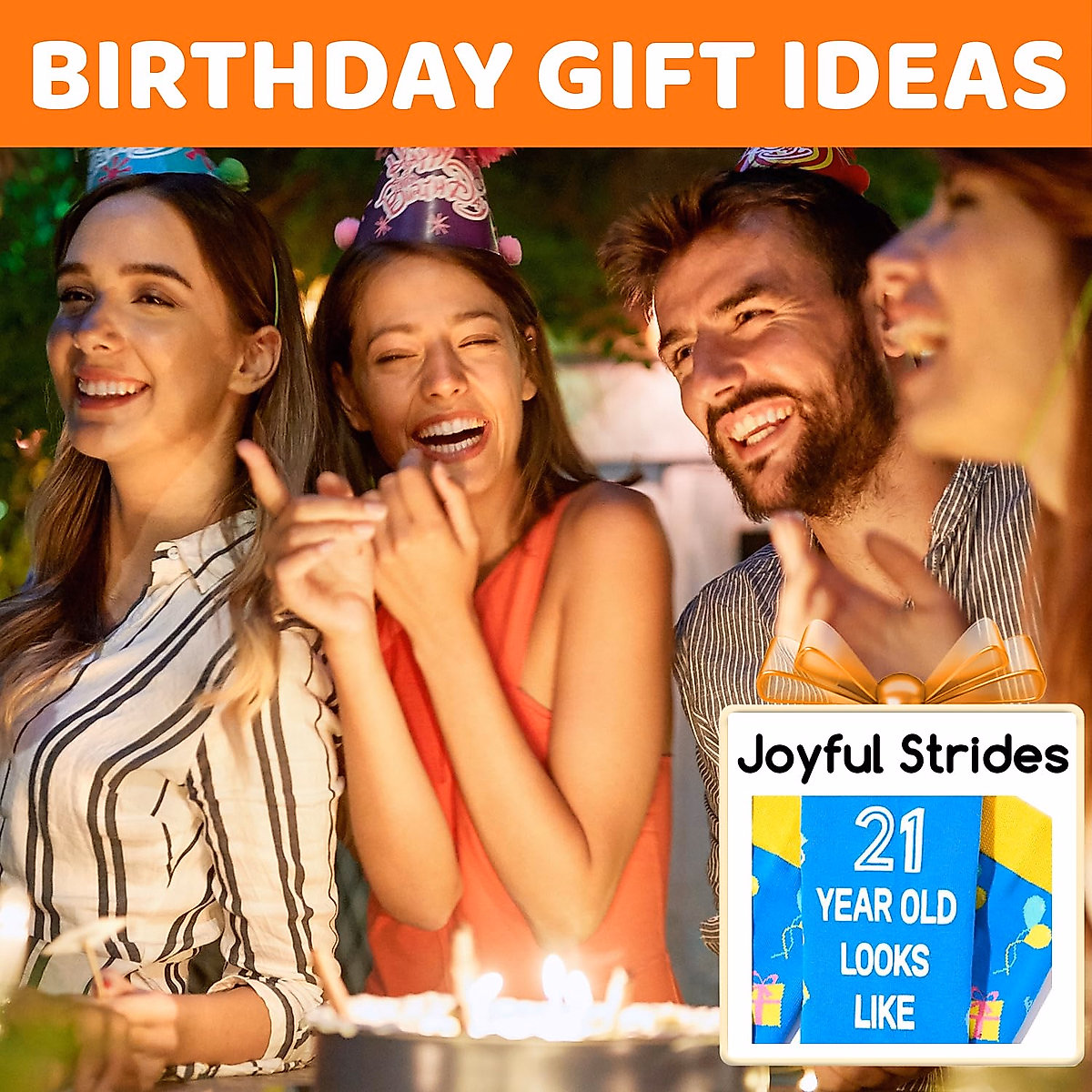 Zmart 21st Birthday Gifts for Female Male, Gifts for 21 Year Old Man Woman, 21 Year Old Birthday Gifts Socks for Her Him