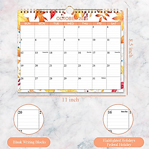 Calendar 2025-2026 - Wall Calendar from Mar 2025 to Oct 2026- Monthly Calendar with 140gsm Thick Paper for Planning and Organizing for Home or Office, 8.5 x 11 In Wall Calendar 2025-2026
