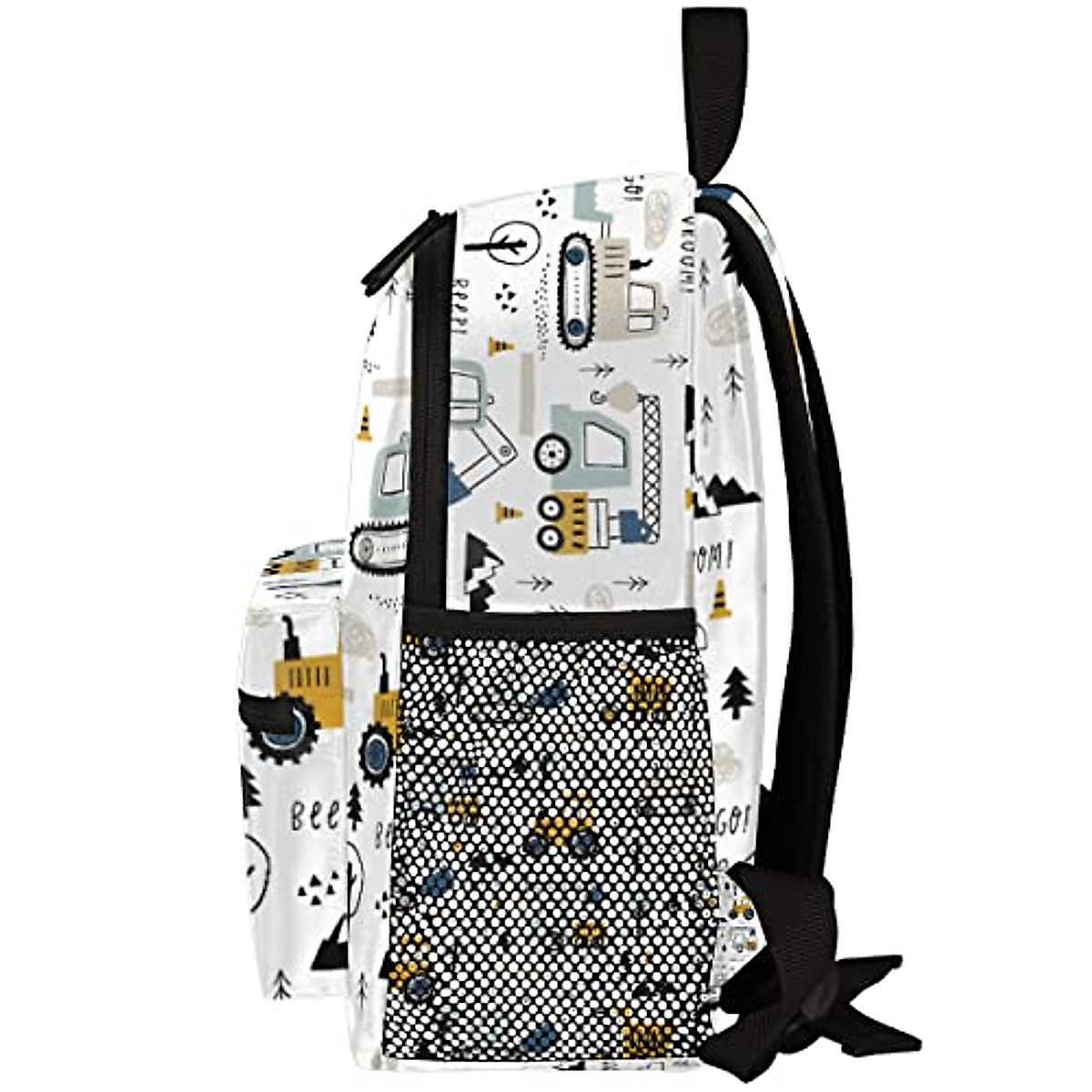 dgdahk Kids Backpack Toddler Cute Car Truck Excavator Preschool Book Bag Small Cute Kindergarten Elementary Bookbags Travel Backpack With Chest Strap for Little Boy Girl 3-6