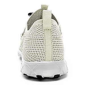 DLGJPA Men's Quick Drying Water Shoes for Beach or Water Sports Lightweight Slip On Walking Shoes Apricot 10.5