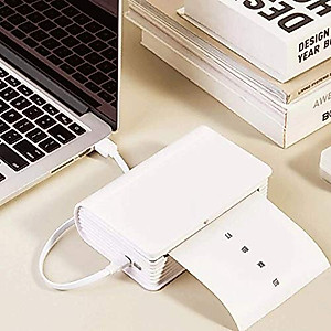 XWWDP Mini Photo Printer, Wireless Thermal Printer, Mobile Printer, Pocket Printer, Received Printer with USB Cable