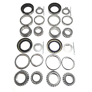 (Set of 4) WESTERNPRIME 3500 LB Trailer Tandem Axle Bearing Kits L68149 L44649 Grease Seal 10-19 I.D. 1.719'' for #84 Spindle