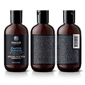 Sphagnum Botanicals Psoriasis Shampoo - Peat Mud & Fulvic Acid Therapy for Itchy and Red Scalp Treatment. No Coal Tar. 8.45 Oz