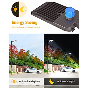 JC-LGL LED Parking Lot Light 200W 3 Pack, LED Shoebox Light with Arm Mount, 28000LM 5000K Daylight, IP65 Waterproof Dusk to Dawn Parking Lot Light, LED Area Light for Parking Lot Roadway