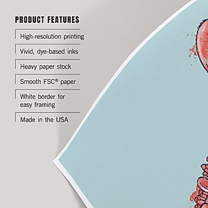 Lantern Press Everglades National Park, Flamingo, Flowers (12x18 Art Print, Travel Poster Wall Decor)