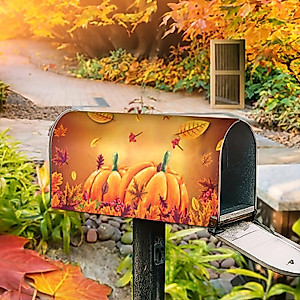 Fall Mailbox Covers Magnetic Pumpkin Leaf Thanksgivin Letter Post Box Cover Wrap Decoration Welcome Home Garden Outdoor Yard Outside Farmhouse Home Decor 21" Lx 18" W
