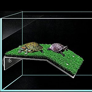 HIERYAN Turtle Basking Platform, Tortoise Ramp Reptile Tank Ladder Resting Terrace, Tortoise Ramp Reptile Ladder Resting Terrace Fish Tank Aquarium Turtle Dock Floating Décor