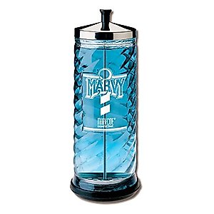 Marvy No. 8 Sanitizing Disinfectant Jar, 48 Ounce, Rubber Base, Manufactured of Heavy Wall Crystal Clear Glass