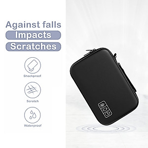 MOSISO Electronic Organizer Travel Case Compatible with MacBook Power Adapter, Compatible with Magic Mouse & Pencil, SD Card, USB Flash Disk with 4 Modular Insert & 2 Cable Tie & Snap Hook, Black