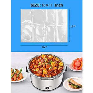 Slow Cooker Liners Small Size Pot Liners Disposable Cooking Bags Fit 1QT to 3QT Suitable for Slow Cooker and Oval & Round Pot (16)