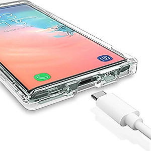ULAK Galaxy Note 10 Case, Heavy Duty Shockproof Rugged Protection Case Transparent Soft TPU Protective Cover for Samsung Galaxy Note 10 6.3 inch (2019) Without Screen Protector, Crystal Clear
