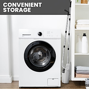 Broom and Dustpan Set for Home - Premium Long Handled Broom Dustpan Combo - Upright Standing Lobby Broom and Dust Pan Brush w/ Handle - Great Edge, Lightweight and Robust