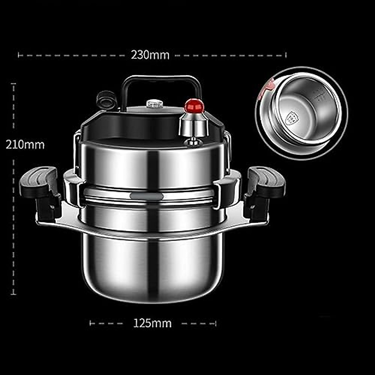 shamjina Pressure Cooker Outdoor Easy to Clean Multifunction Cooking Pot Cookware Stainless Steel Kitchen Travel 2L Non sticking Pressure Canner, Style E