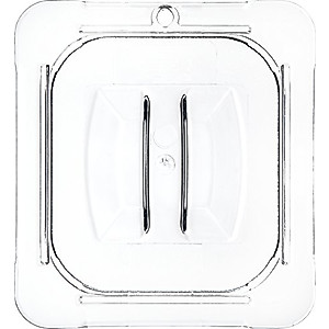 Carlisle FoodService Products 10310U07 StorPlus Sixth Size Polycarbonate Universal Handled Food Pan Lid, Clear (Pack of 6)
