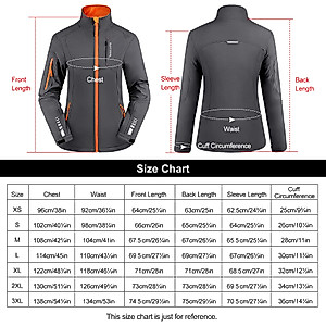 KUTOOK Hiking Jacket Women Running Cycling Jackets for Women Thermal Fleece Lined Reflective Gray X-Small