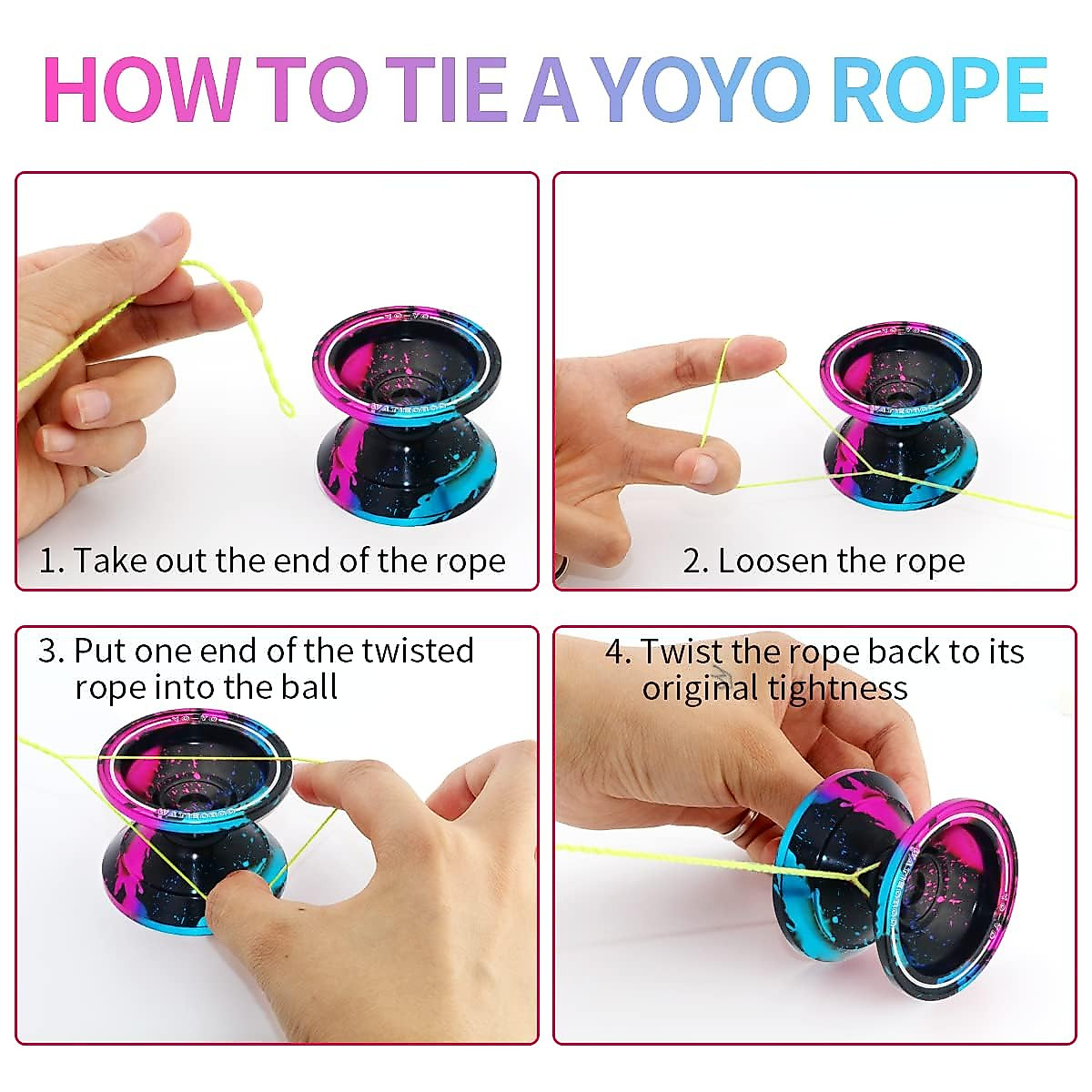 WATIEOBOO yoyo M18 Professional Metal Trick Yoyo Responsive & Unresponsive yoyos for Kids 8-12 and Adults yoyo, with Bearing Kit, 10 Strings, Case & Gloves 6061 Aluminum Alloy yo-yo