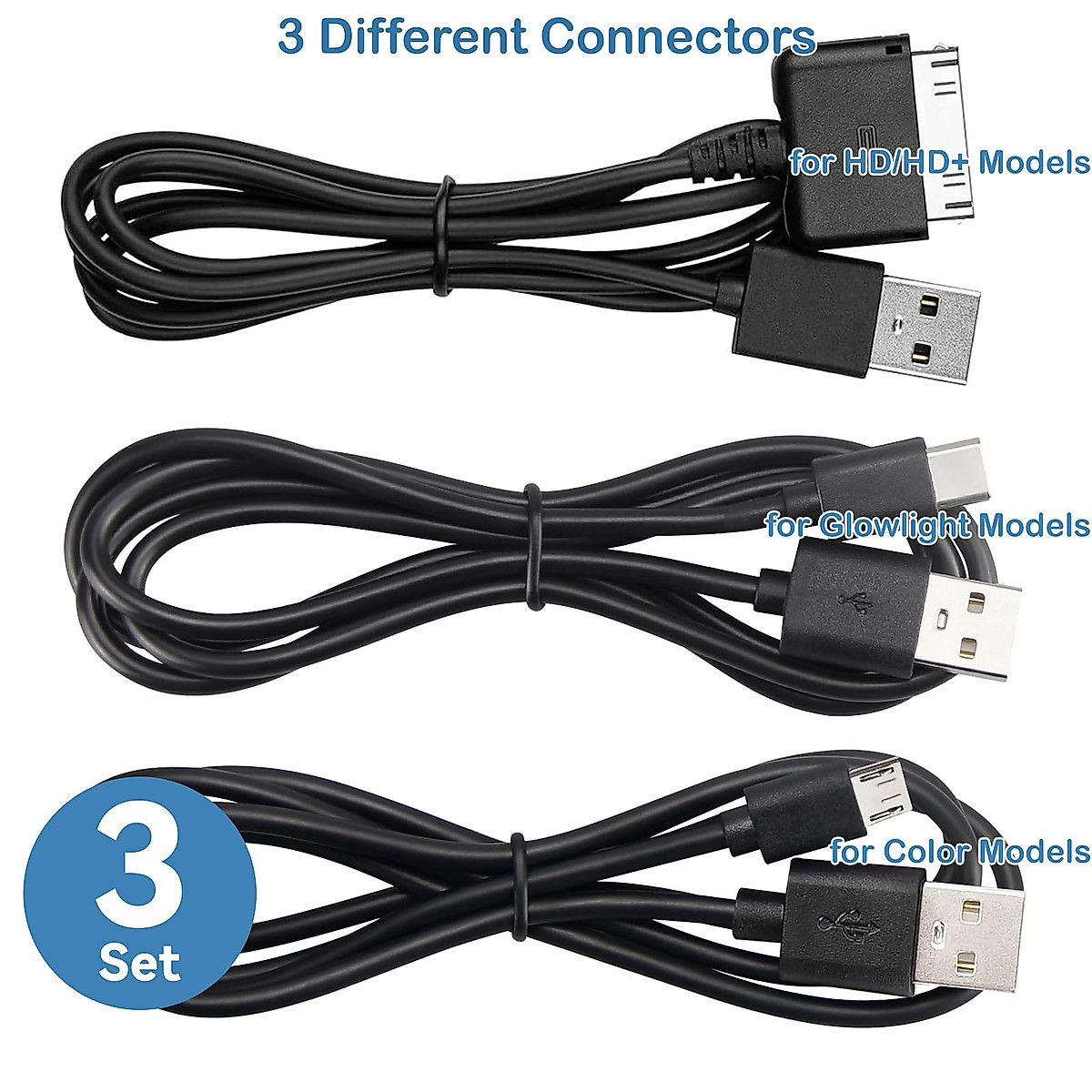 Smays Barnes & Noble Nook Tablet Charger Cable: USB Charging and Data Sync for Nook HD, HD+, Color, and Glowlight Models