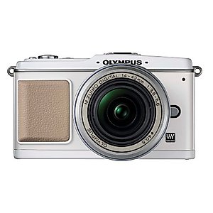 Olympus PEN E-P1 12.3 MP Micro Four Thirds Interchangeable Lens Digital Camera with 14-42mm f/3.5-5.6 Zuiko Digital Zoom Lens (White Body/Silver Lens)