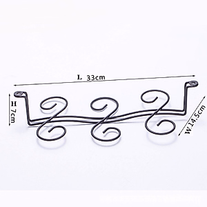 DBYAN Under Cabinet Wine Glass Rack Stemware Holder,Oil Rubbed Bronze 6 Cup Glasses Vintage Style Stainless Steel Wall-Mounted Hanging Wine Glass Hanger For Bar Home Cafe