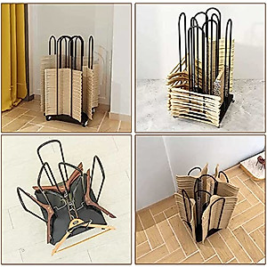 Hanger Organizer Stacker,Metal Rolling Clothes Hanger Organizer for Adult or Child Hangers，4 in 1Hanger Storage Rack with Swivel Caster Wheels，fo Home,Laundry Room,Clothing Store