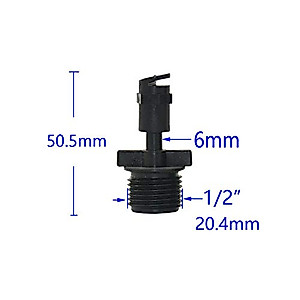 ZXCVB 180 Degree Atomization Nozzle Garden Irrigation Refraction Nozzle Agricultural Fruit Tree Watering Sprayer 50 Pieces (Color : 6MM)