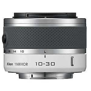 Nikon 1 J1 Compact System Camera with 10-30mm and 30-110mm Double Lens Kit - White (10.1MP) 3 inch LCD