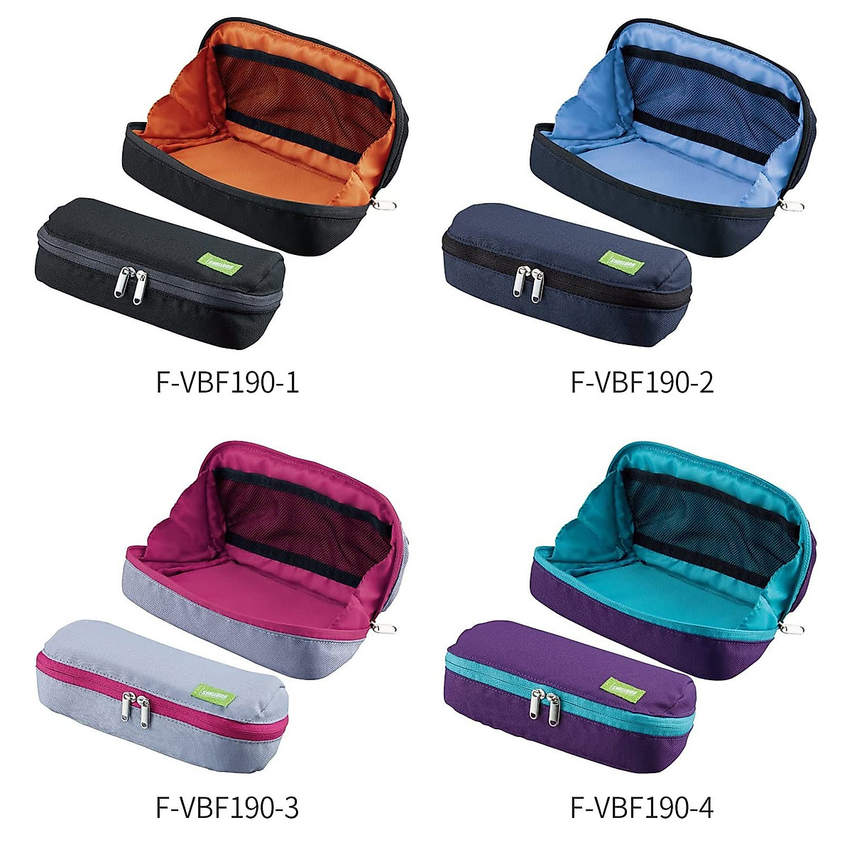 Kokuyo Pen Case, Shellbro, Purple x Emerald Green (F-VBF190-4)