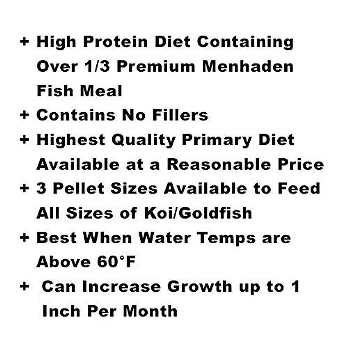 Blackwater Premium Koi and Goldfish Foods Max Growth 40lb, Medium Pellet