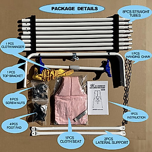 Baby Jumper Set with Hanging Shelf Adjustable Toddler Baby Bouncer Baby Toys (Black)…