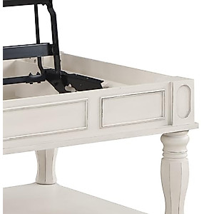 Acme Florian Wooden Coffee Table with Lift Top in Oak and Antique White