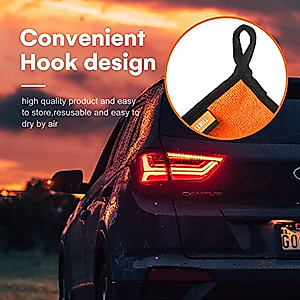 TIIKERI Super Microfiber Towels 6PCS for Cars Washing Polishing and Window Cleaning Supplies etc Multi-Purpose Use