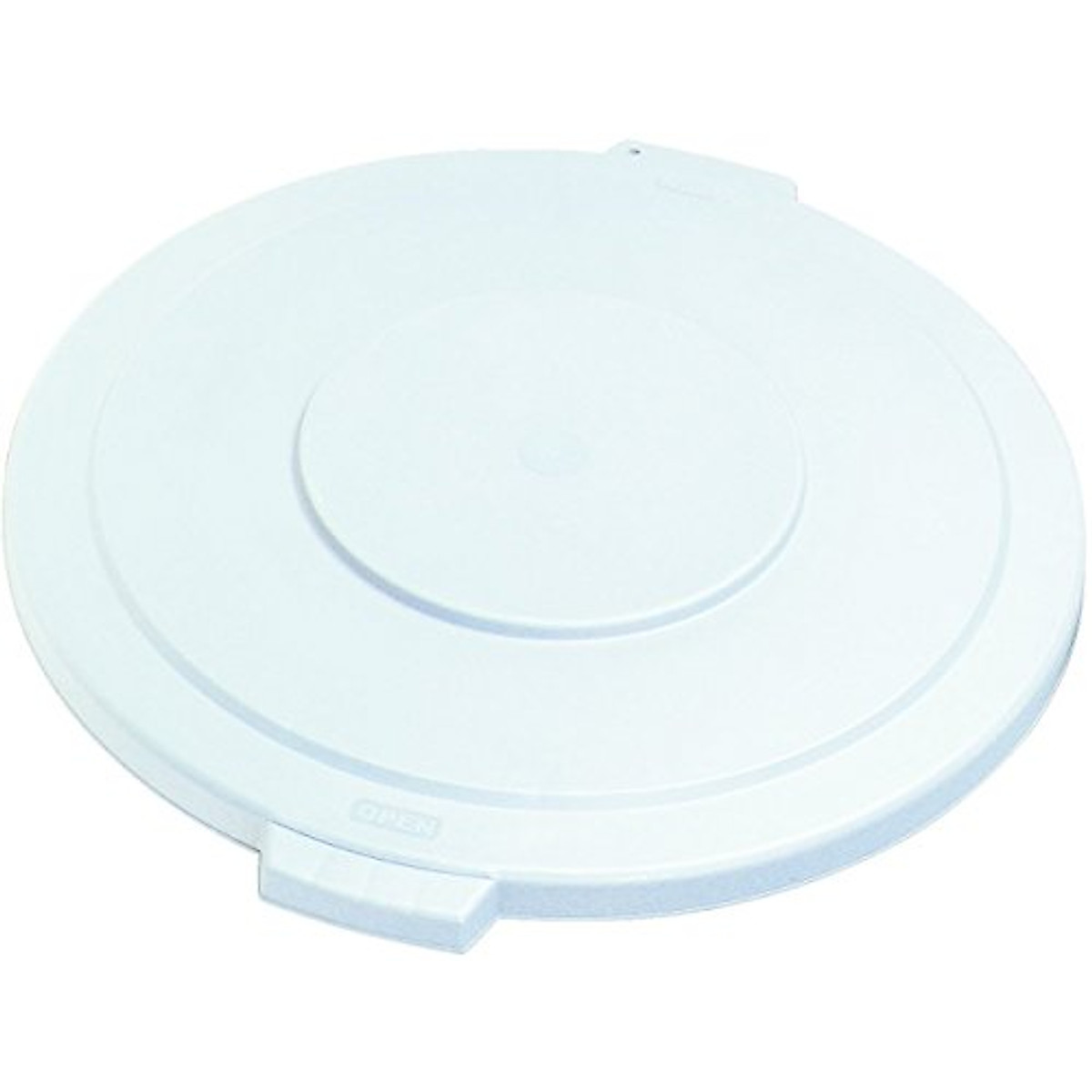 Carlisle FoodService Products 34105602 Bronco Polyethylene Round Lid, 26-1/2" Diameter x 2-1/4" Height, White, for 55 Gallon Trash Containers