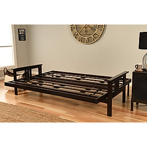 Kodiak Furniture Monterey Futon Set in Espresso Finish, Suede Navy