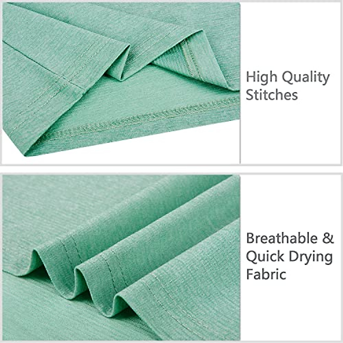 LE VONFORT Mens Quick Dry Performance Golf Polo Shirts Short Sleeve Summer Casual Athletic Collared Shirt Light Green X-Large