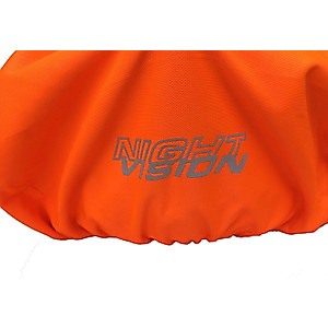 Tucool Racing Night Visual Waterproof Windproof Bike Bicycle Helmet Cover Cycling Rain Cover (Fluorescent Orange)