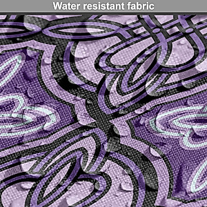 Ambesonne Celtic Fabric by The Yard, Unique Celtic Knot with Swirling and Twisted Line Details Print, Decorative Fabric for Upholstery and Home Accents, 1 Yard, Violet Lilac