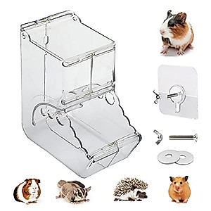 Hamster Automatic Feeder Food Dispenser Small Animals Food Pellets Bowl for Crate and Aquarium Glass Cage Small Pet Natural Habitat Ideal Feeding Bowl /400ml