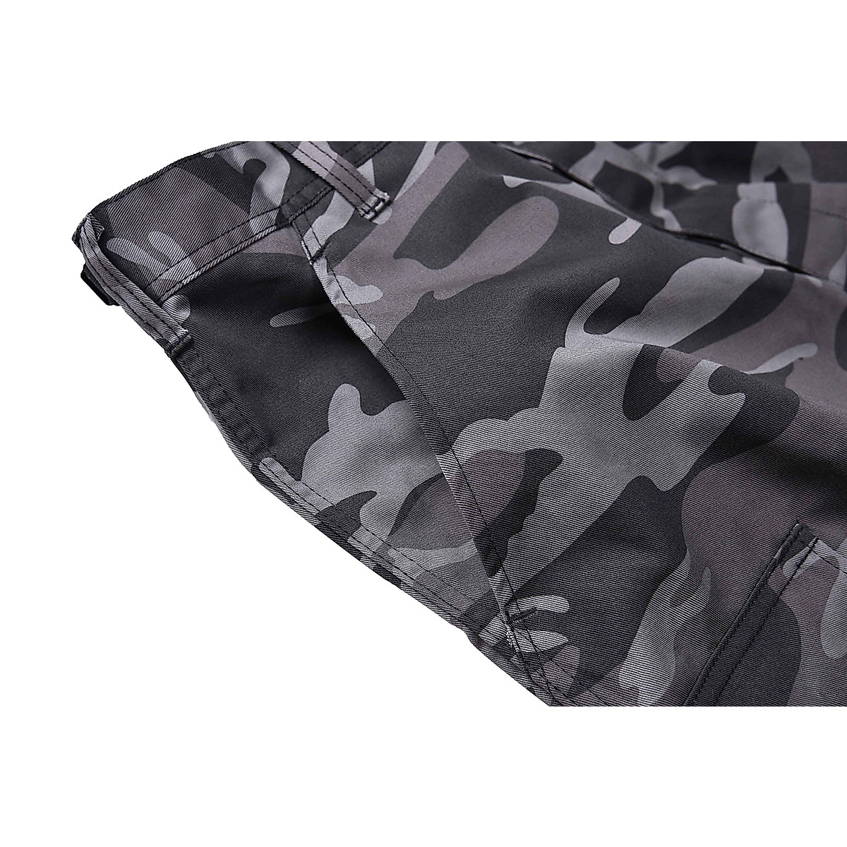 BACKBONE Mens Fashion Bright Camouflage Cargo Pants Military Combat Style BDU Pants (XL, Black Camo)