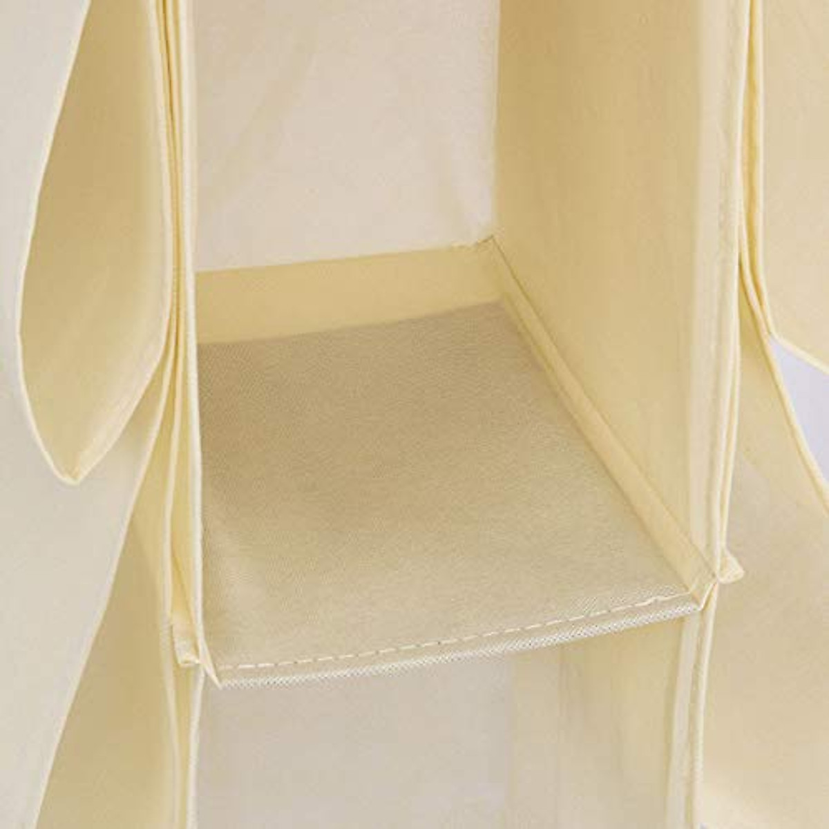 Dearjana Hanging Purse Handbag Storage Organiser Homewares Nonwoven 10 Pockets Purse Bag Organizer for Closet (Beige)