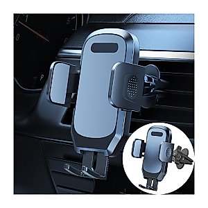 BESULEN Phone Mount for Car Vent, Universal Auto Phone Holder for Air Vent, Anti-Slip Easy Clamp Hands-Free Cradle, Vehicle Interior Accessories Compatible with Most Smartphone (Gray)