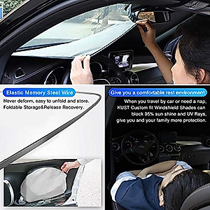 KUST Custom Fit Windshield Sun Shade for 2019-2023 Porsche Cayenne Sunshade Foldable Window Sun Visor Protector Blocks UV Rays Keep Your Car Cooler