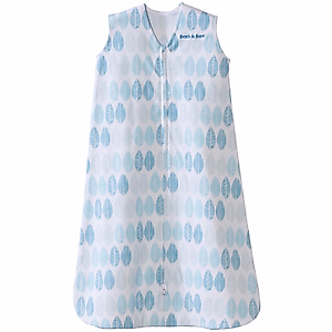Halo SleepSack, 100% Cotton, Fossil, Aqua, Xlarge