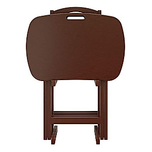 Winsome Lucca Snack Table, 22.83"W x 25.79"H x 15.67"D, Brown