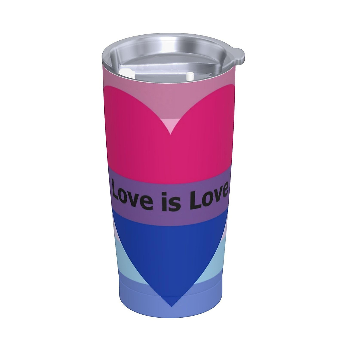 Uniwneds Lgbtq Bisexual Pride Mugs Stainless Steel Tumbler With Lid And Straw 20 Oz Insulated Travel Coffee Mugs Cap Bottle Gifts For Women Men