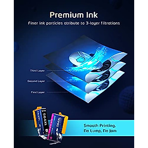 564XL Ink Cartridges for HP Printers 5-Pack Combo (2 Black, 1 Cyan, 1 Magenta, 1 Yellow) Works with Photosmart 7520 7525 5520 6520 6525 5510 6510 7510, DeskJet 3520 3522, OfficeJet 4610 4620 Printers