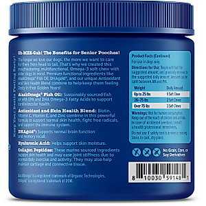 Zesty Paws Skin & Coat Bites for Dogs – Fish Oil Soft Chews with Omega-3 Fatty Acids EPA & DHA - Skin, Coat, Antioxidant & Immune Support - Advanced - 90 Count