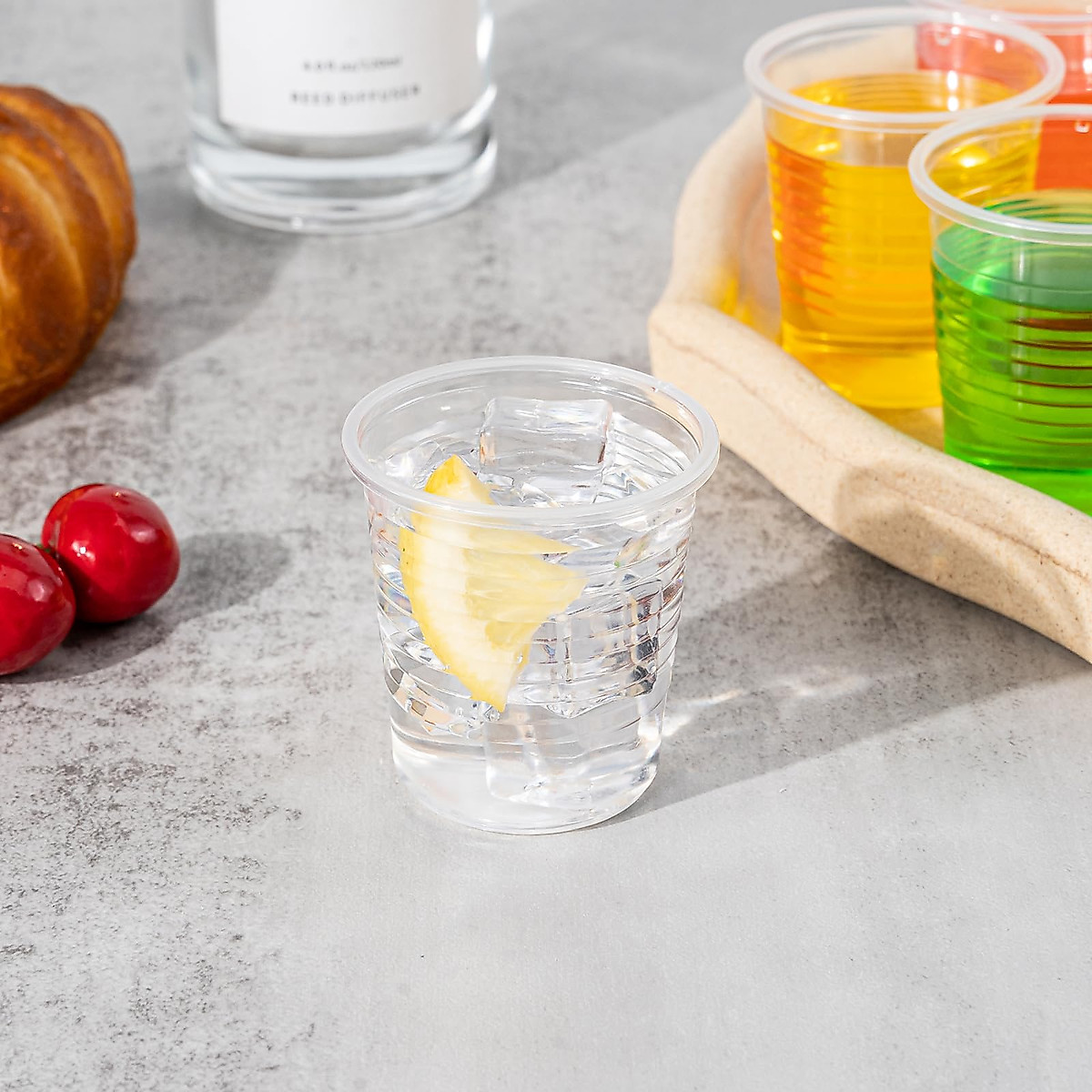 YEEHAW 3 oz Disposable Plastic Cups, 500 Pack, BPA-Free, Clear, Bathroom Mouthwash Cups, Ideal for Parties and BBQ