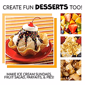 Taco Tuesday Baked Tortilla Bowl Maker, Uses 8 Inch Shells Perfect for Tostadas, Salads, Dips, Appetizers & Desserts, 10-Inch, Red