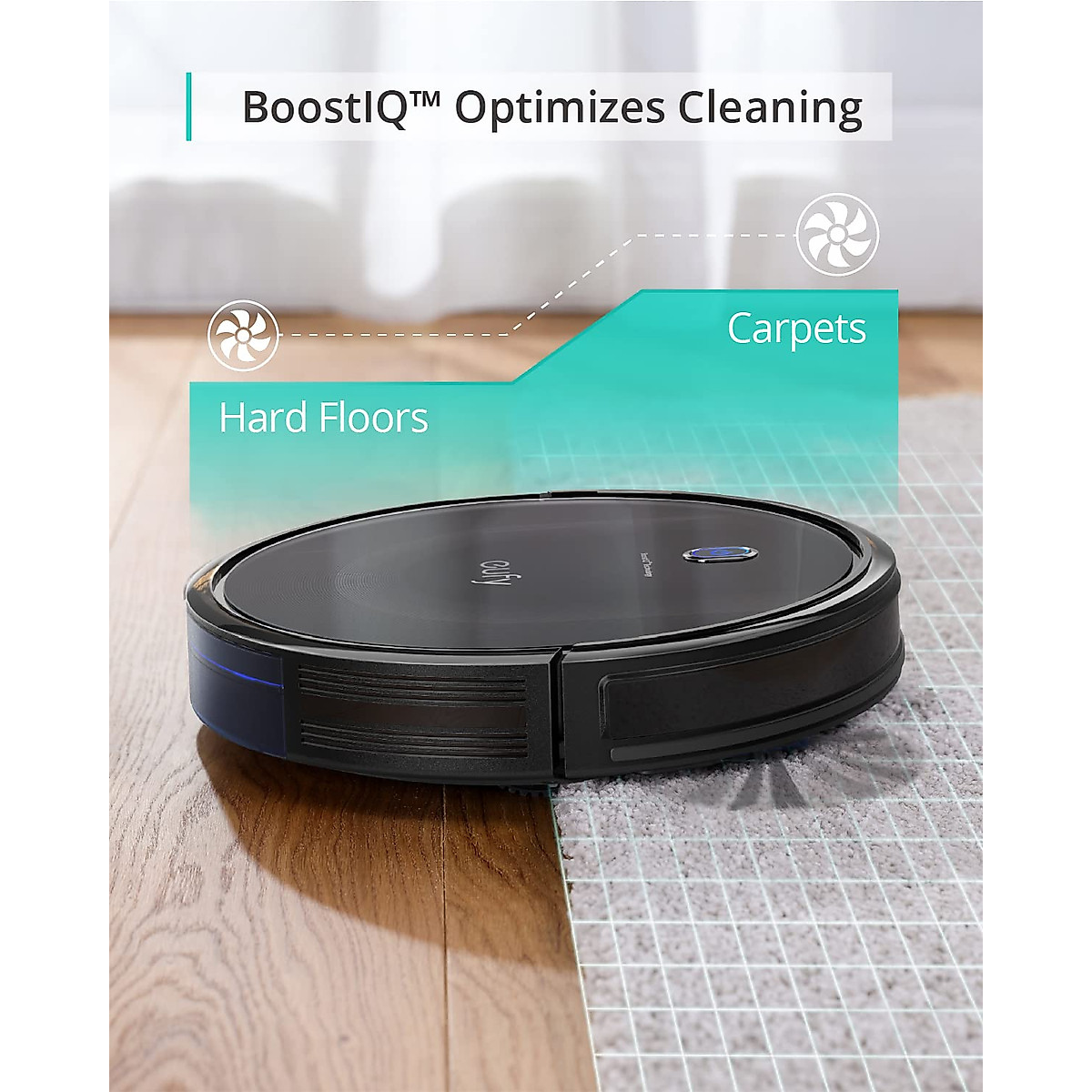 eufy BoostIQ RoboVac 11S MAX, Robot Vacuum Cleaner, Super-Thin, 2000Pa Super-Strong Suction, Quiet, Self-Charging Robotic Vacuum Cleaner, Cleans Hard Floors to Medium-Pile Carpets, Black