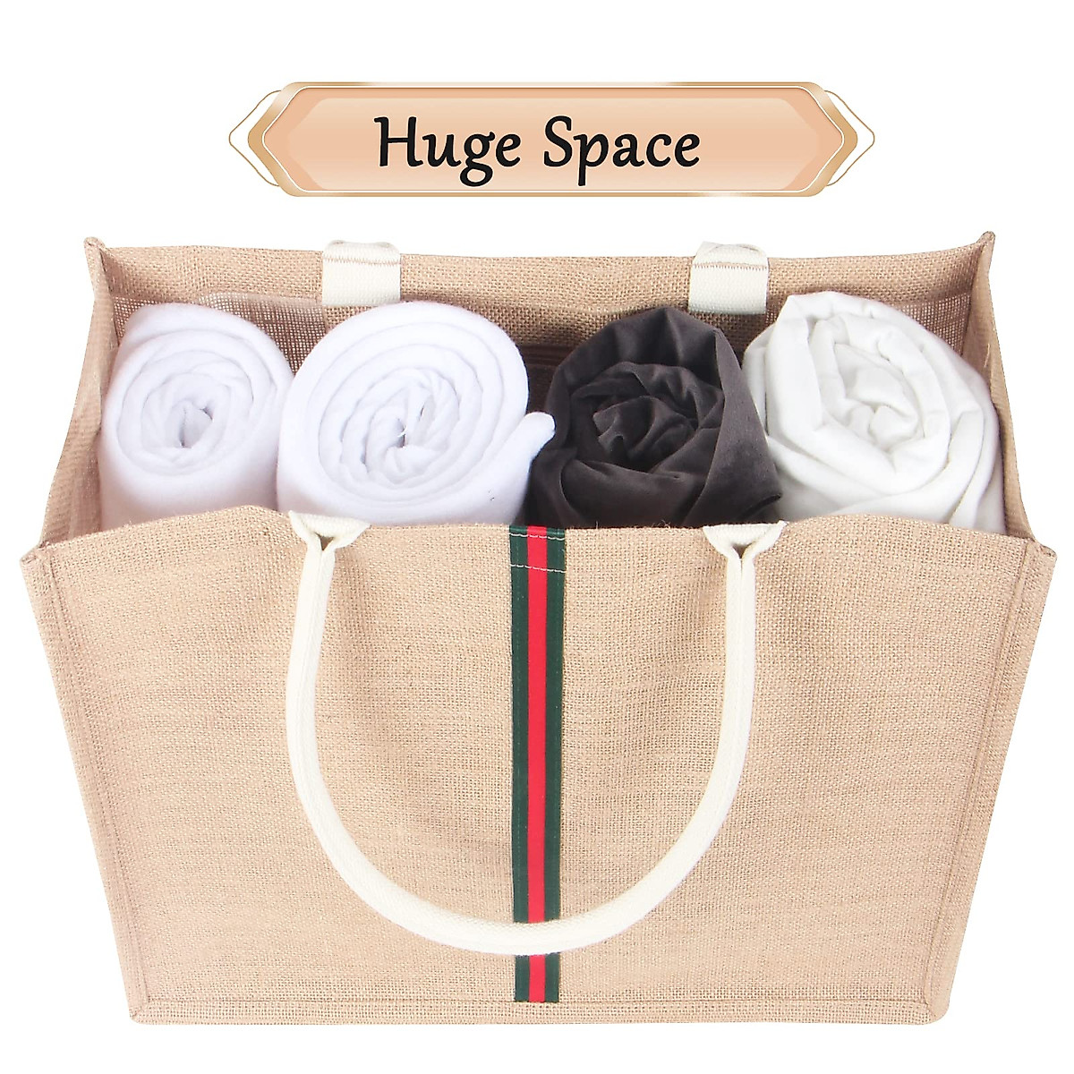 Bluenut Jute-Tote-Shopping-Bags-Burlap-Women-Reusable-Grocery-Market-Bags-Tote-Woven-Large-Shoulder-Bag-with-Handle-Straw-Bag-Gifts-for-Beach-Pool